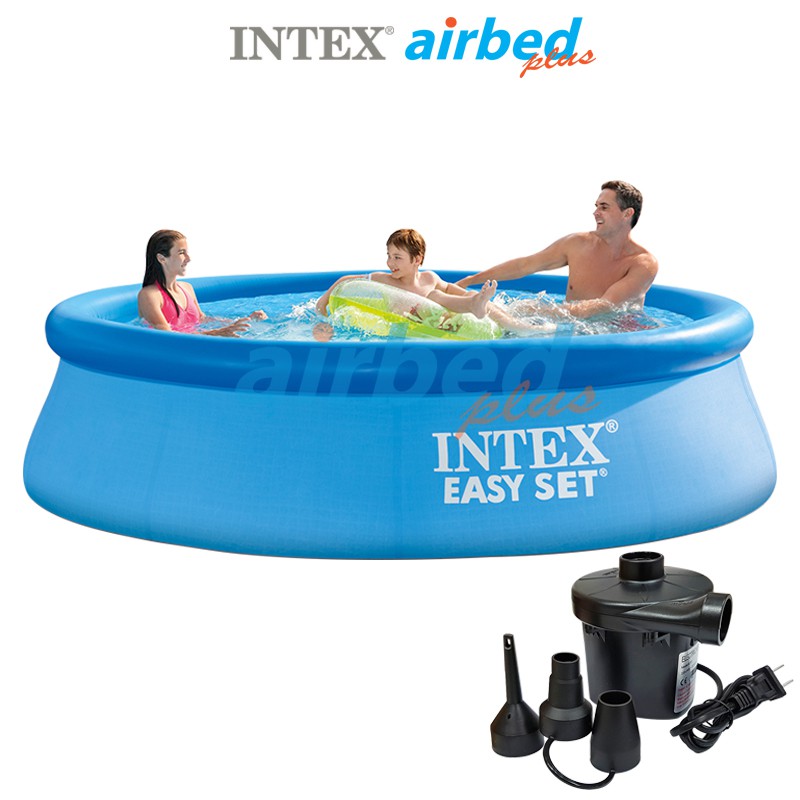 Intex สระน้ำอีซี่เซ็ต 10 ฟุต 3.05x0.76 ม. รุ่น 28120 + ที่สูบลมไฟฟ้า ...
