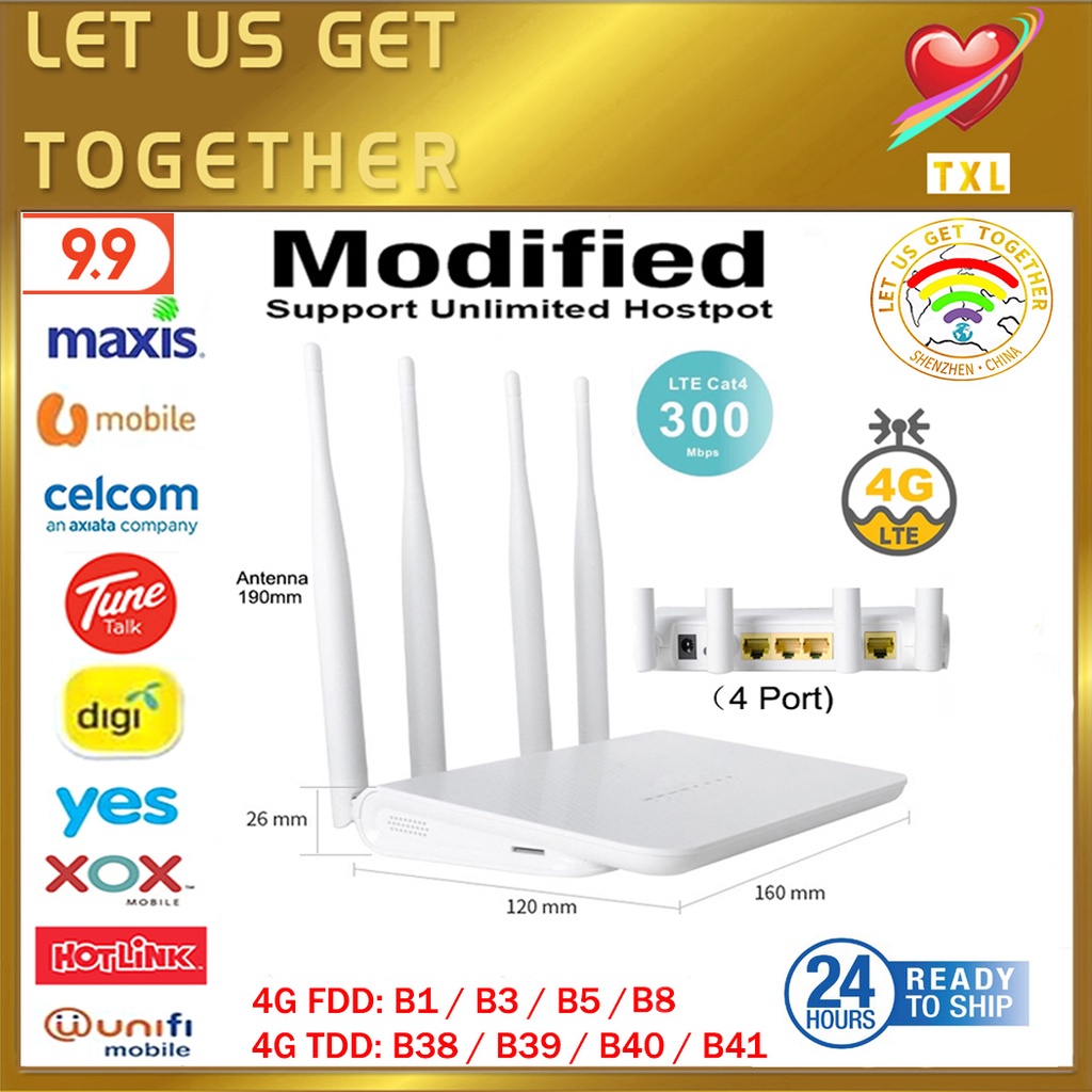 LifeTimewarranty CPE C300 Modified 4G LTE CPE Router Modem Unlocked ...