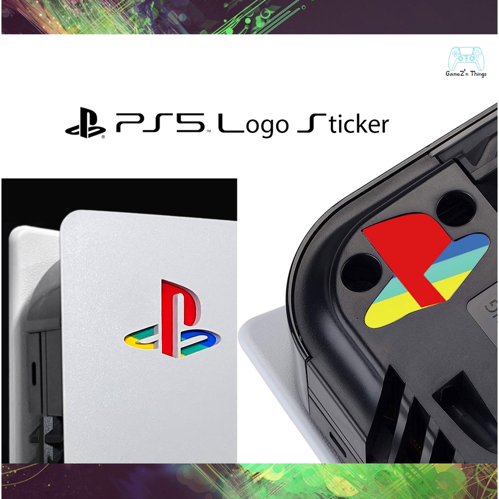 สติกเกอร์โลโก้ PS5 สติกเกอร์ติดเครื่อง Playstation 5 Sticker PS5 Logo ...