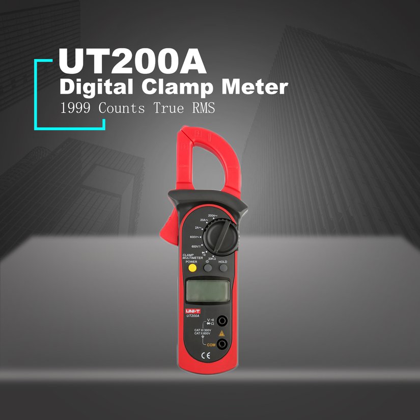 เครื่องวัดกระแสไฟฟ้า ut 200 a ac 200 a หน้าจอ lcd ดิจิตอล - bibicute.th ...