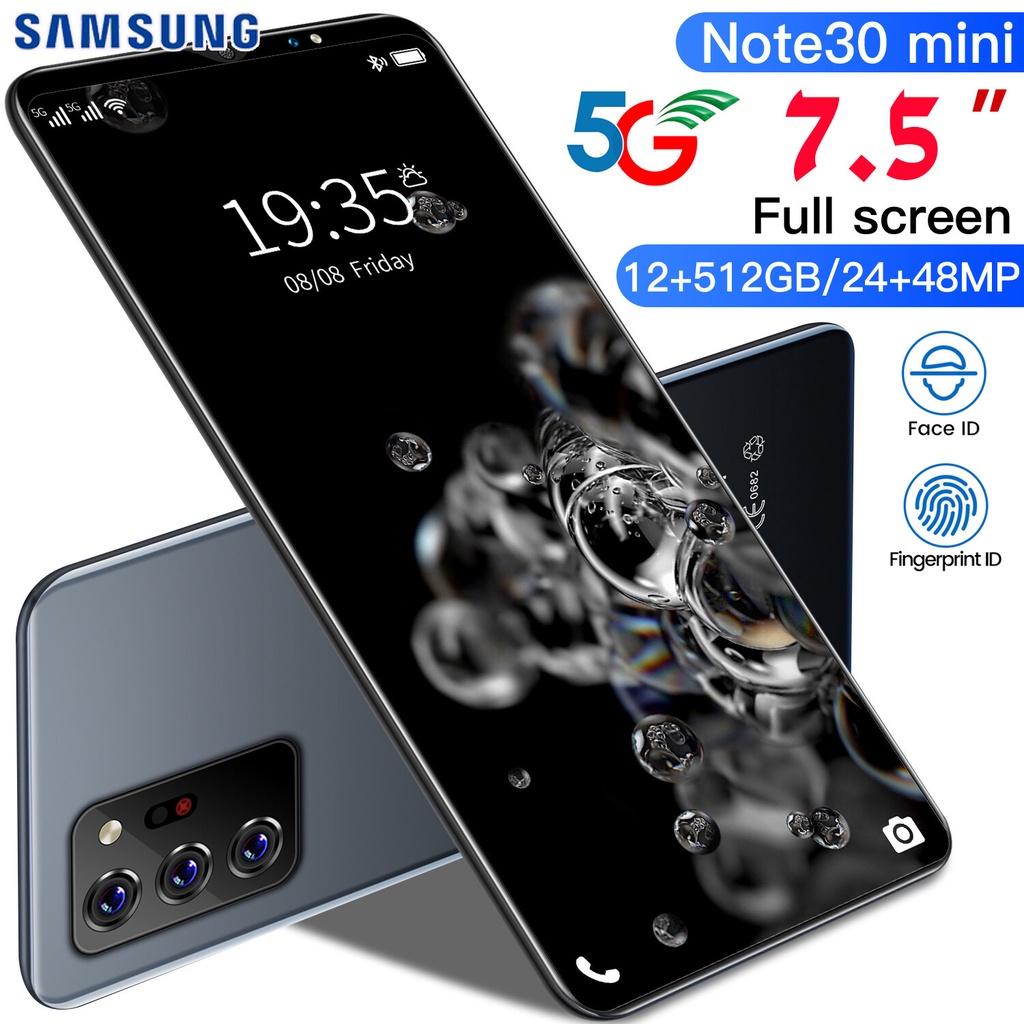 Sunsung Galaxy โทรศัพท์มือถือ Note30 7.5นิ้ว RAM12GB ROM512GB สมาร์ทโฟน ...
