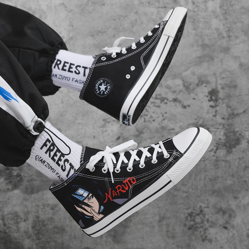 รองเท้าอินเทรนด์อะนิเมะ Naruto Ferret รองเท้าผู้ชาย High-Top All-Match ...