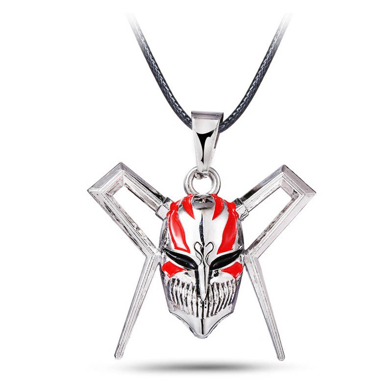 Anime BLEACH Mask Pendant Leather Rope Necklace Souvenir Collectibles ...