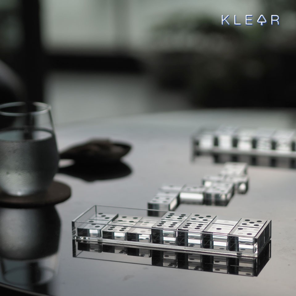 KlearObject Domino Set ชุดโดมิโน อะคริลิคใส โดมิโน่ ตัวต่อ ตัวต่อโดมิโน ของเล่นเสริมทักษะ เกมส์ ...