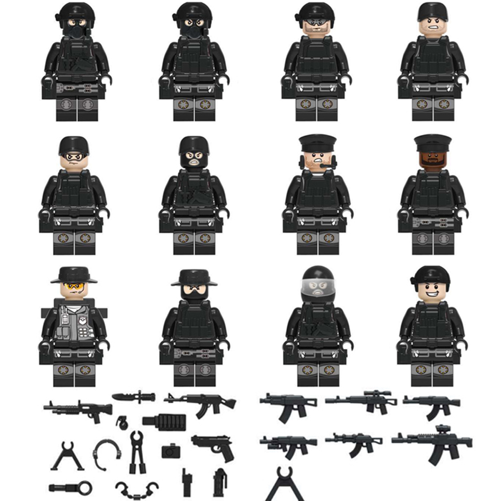 ღღWUHUI 12+1PCS Lego City Police Minifigures Toy Building Kit Lego Toys ...