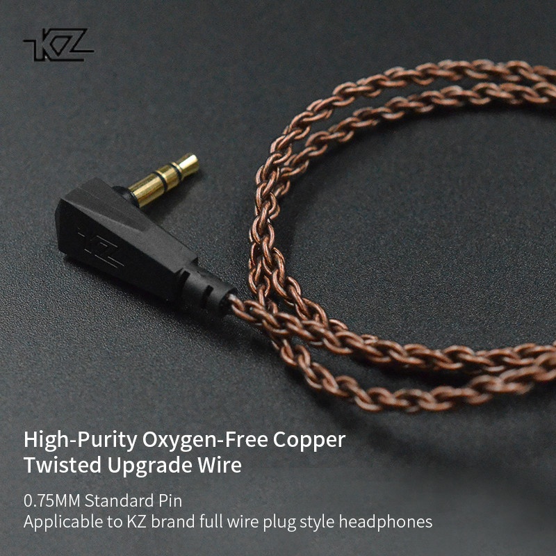 KZ ZS10 ZST ZS3 ZSN In Ear Cable High-Purity Oxygen-Free Copper Twisted ...