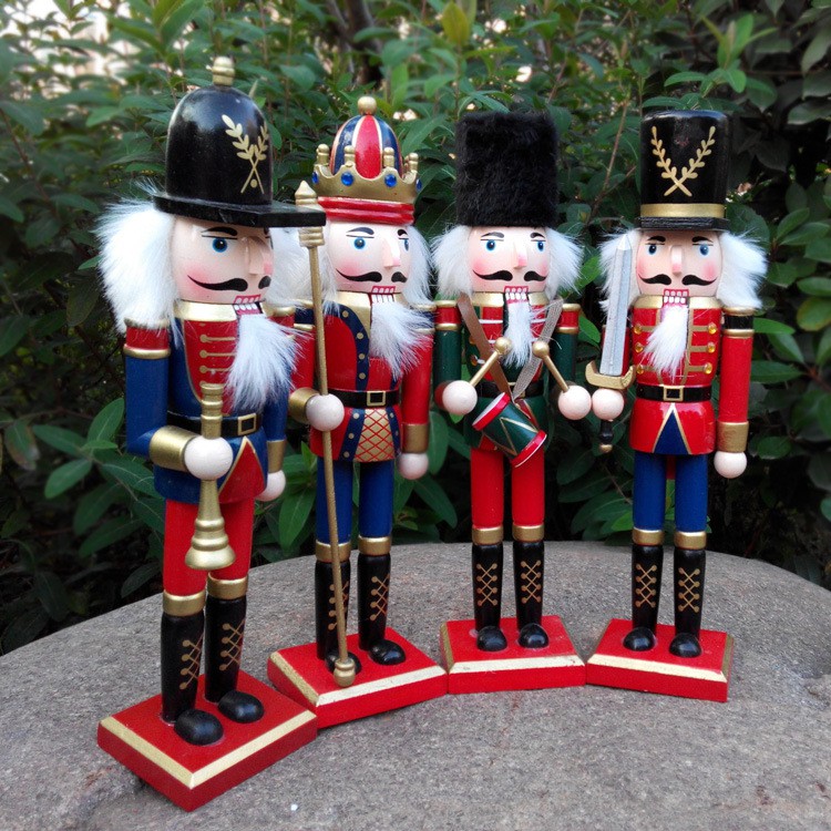 30cm Nutcracker Puppet Soldier Wooden Christmas Doll For Home ...