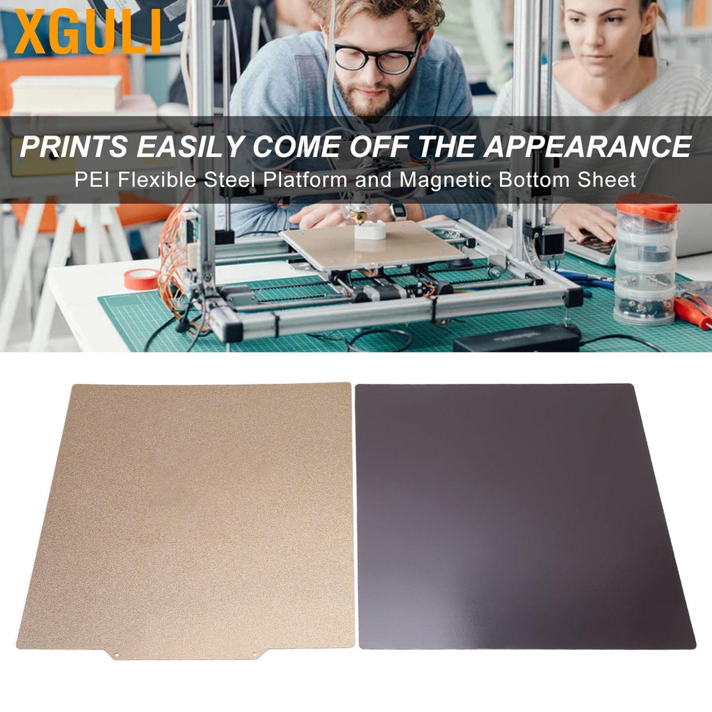 Xguli PEI Sheet Flexible Build Plate 310x310mm Steel Spring Bed For CR ...