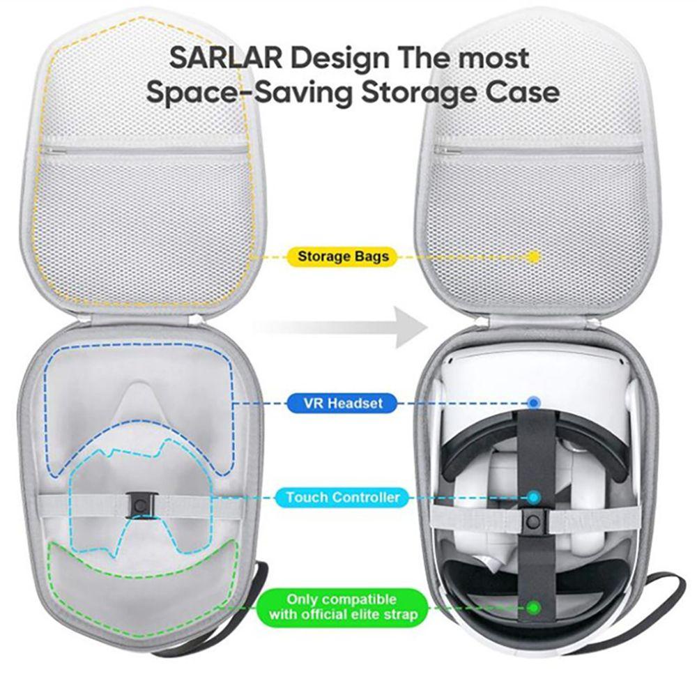 TOP Durable Carrying Case Waterproof for Oculus Quest 2 VR Headset ...