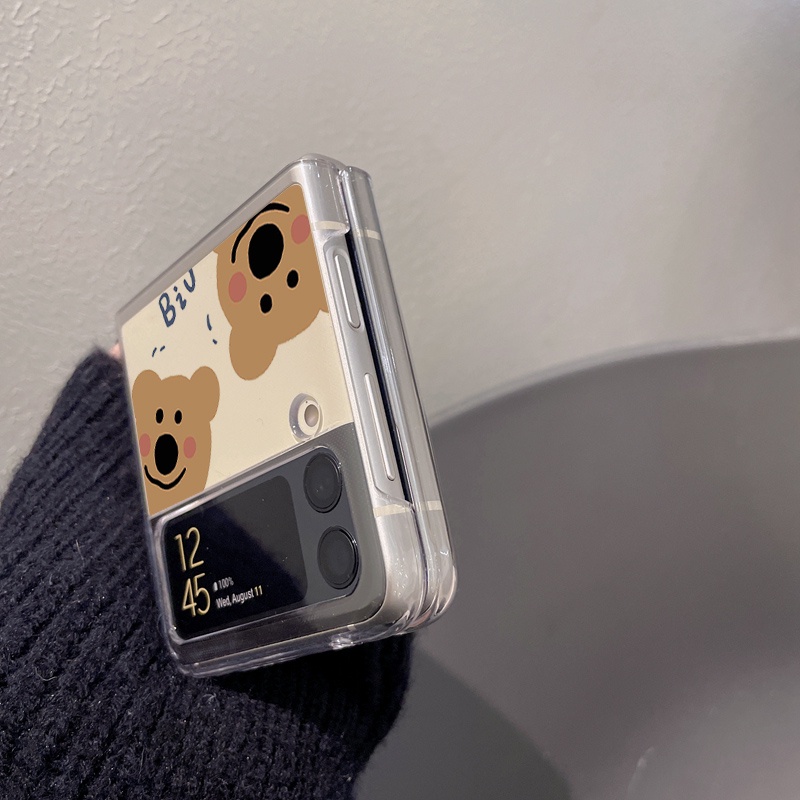 สำหรับ Samsung Zflip3 เคสโทรศัพท์การ์ตูนน่ารัก 5G เคสใส Galaxy zflip ...