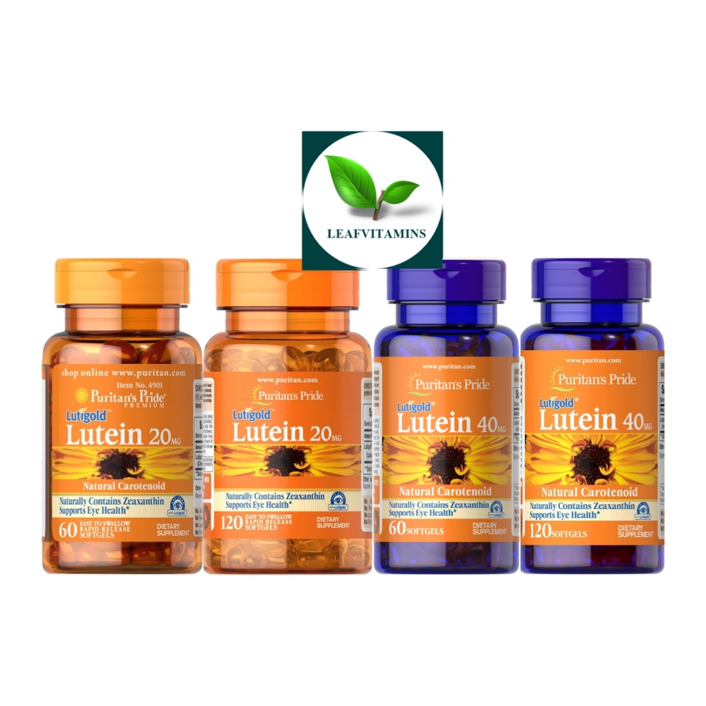 Puritan's Pride Lutein with Zeaxanthin 20 mg , 40 mg / 60 ,120 Softgels ...