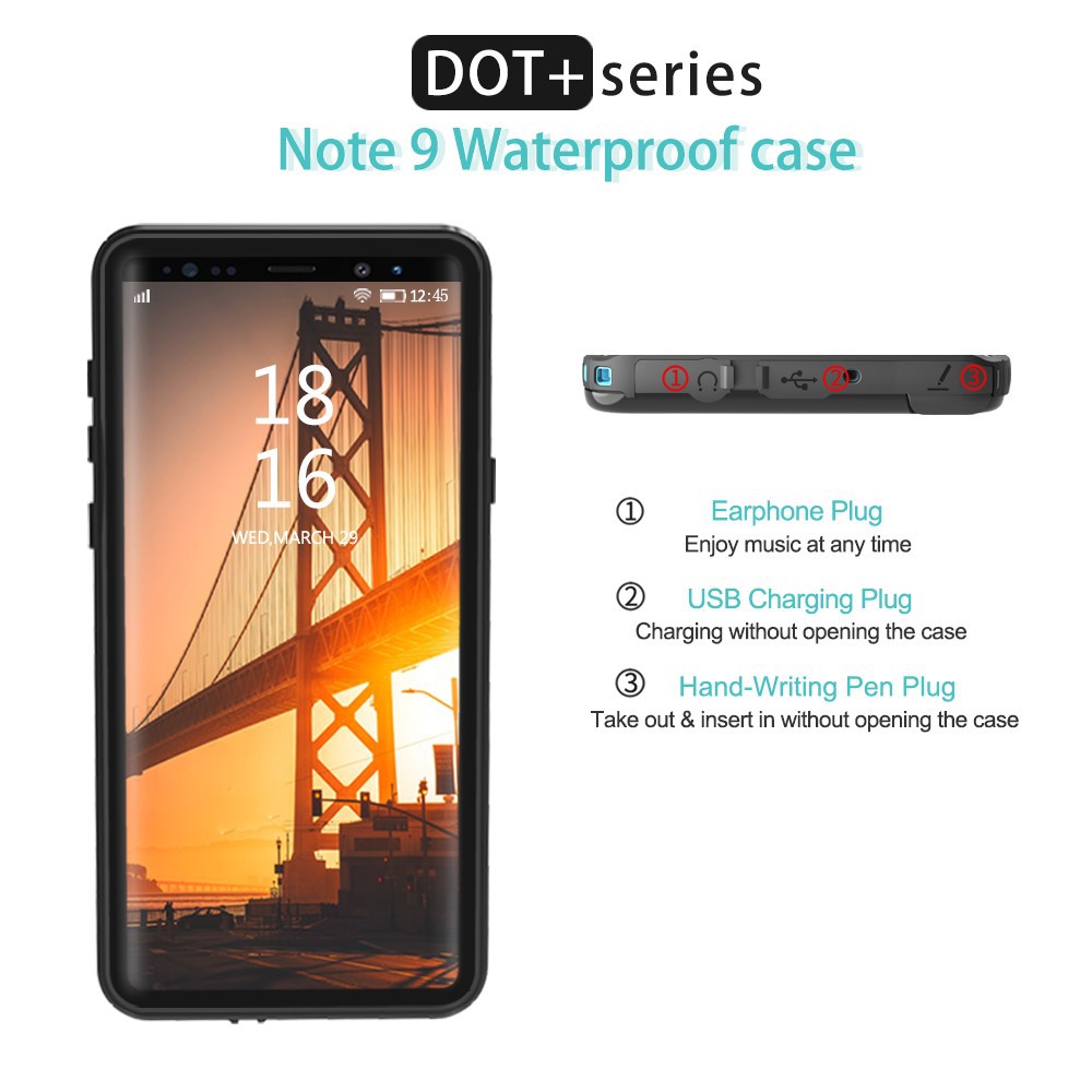 เคสกันน้ำ IP68 Water Proof Case Cover for Samsung Note 9 WaterProof ...