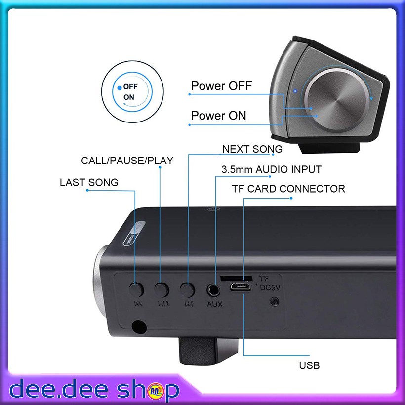 ลำโพงบลูทูธ Bluetooth Speaker & Sound Bar LP-S08 X-series HiFi เสียงใส ...