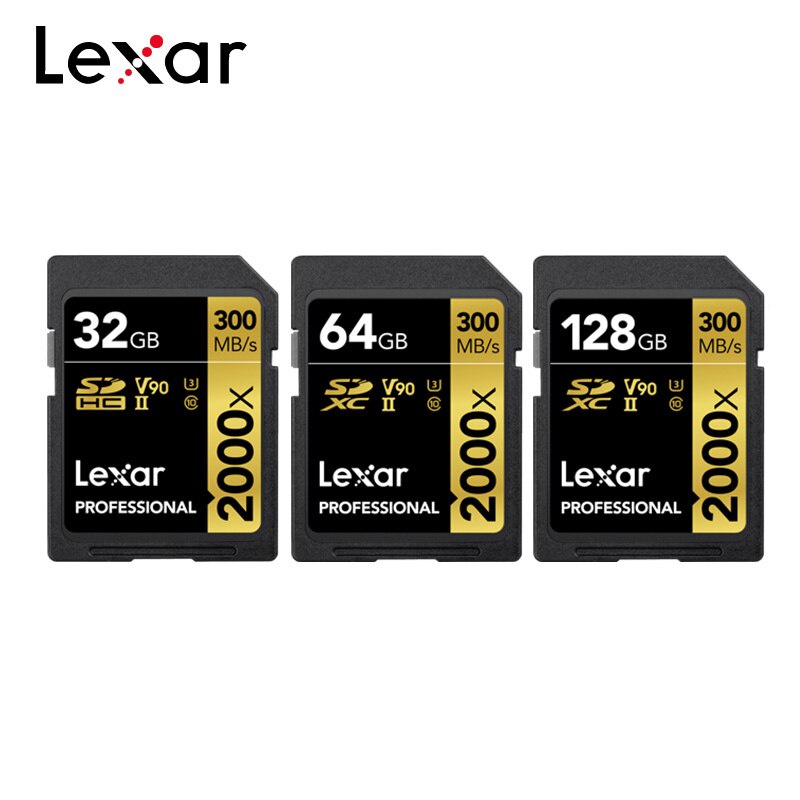 Lexar 64GB SD Card 128GB 32GB 2000x SDXC U3 Memory Card Flash Drive for ...