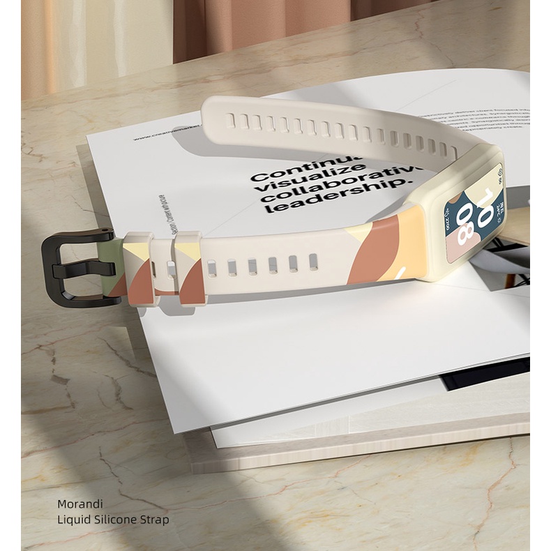 Morandi สายนาฬิกาข้อมือซิลิโคนนิ่ม สีสดใส แบบเปลี่ยน สําหรับ Huawei ...