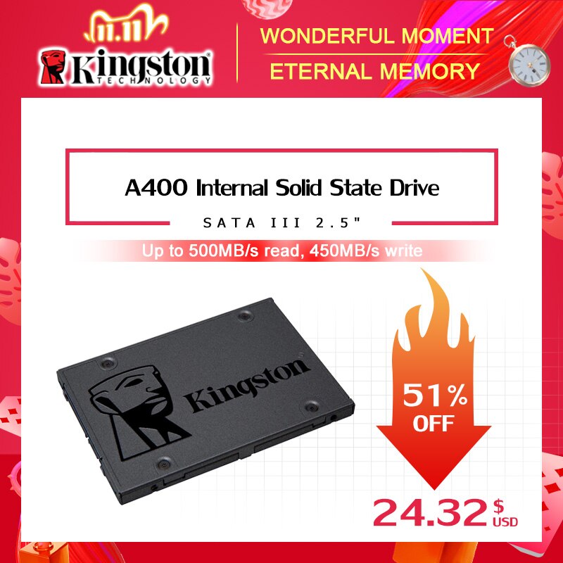 Kingston Digital A400 SSD 120GB 240GB 480GB SATA 3 2.5 inch Internal ...
