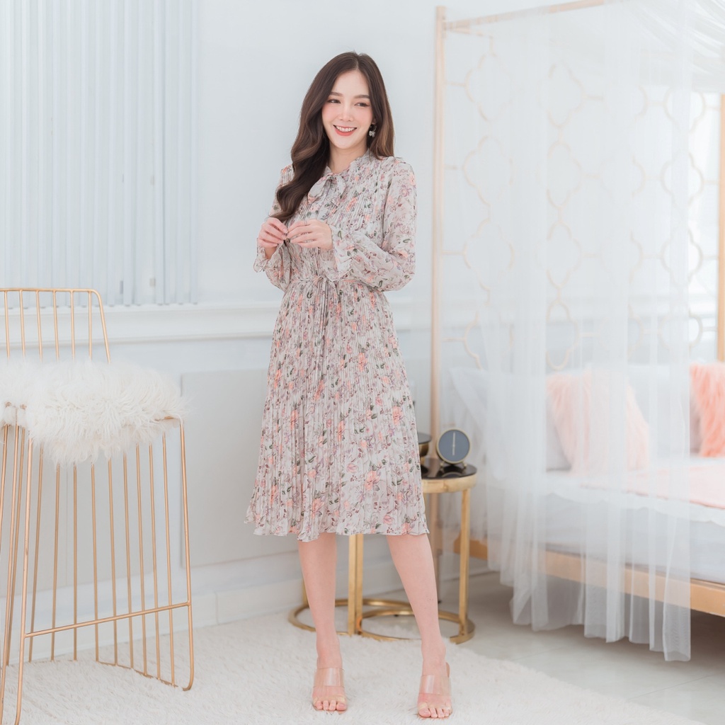 Mamong เดรสพรีทให้นม ผูกโบว์ คลุมท้องได้ - mamongs - ThaiPick