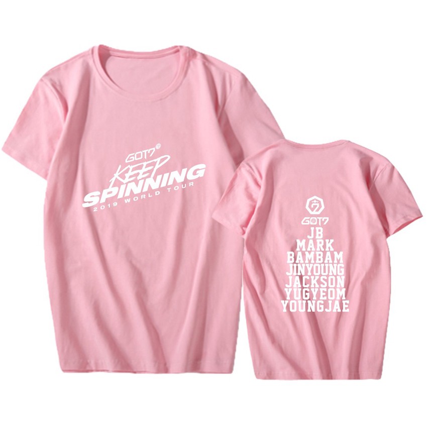KPOP GOT7 T-shirt keep spinning 2019 World Tour Concert shirt Tee Tops ...