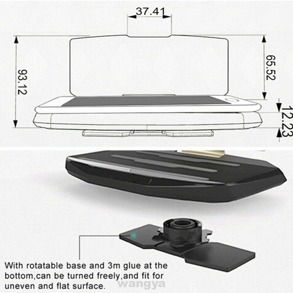 Car Speed Warning Phone Navigation Dashboard Mount Head Up Display ...
