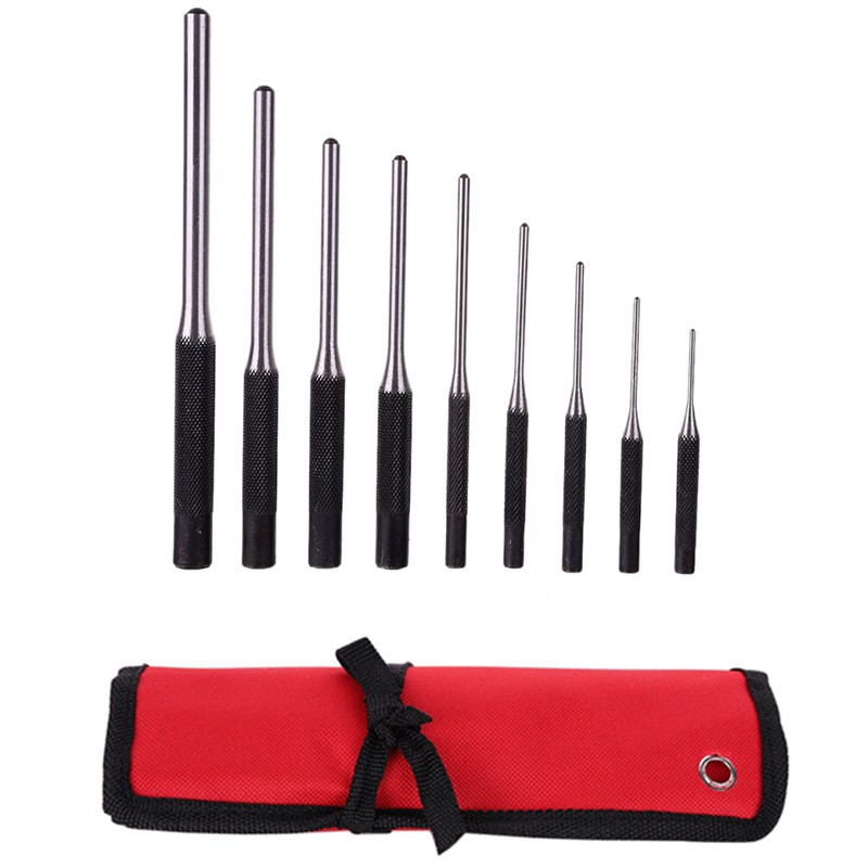 9-Piece Set-Up Round Pieces Roll Pin Punch Set Tool DBT | Shopee Thailand