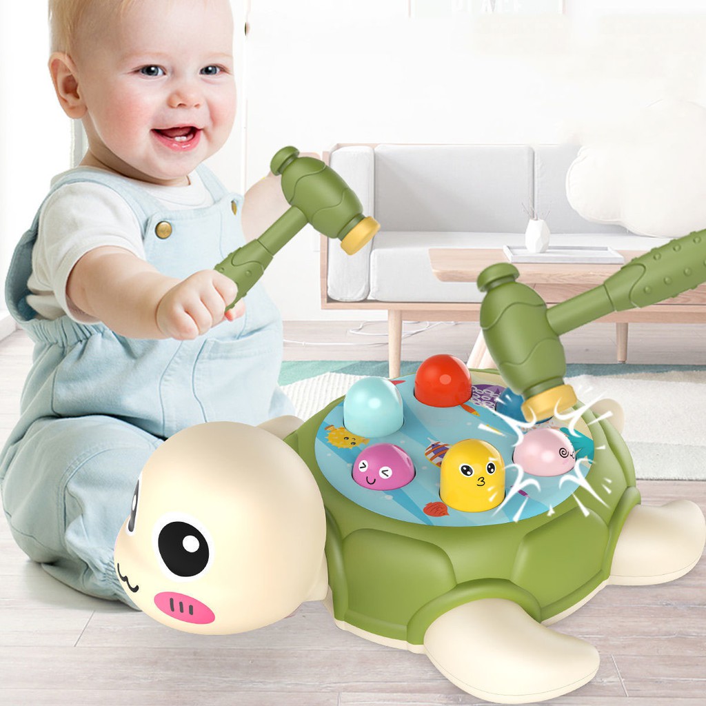 Baby Kids Plastic Toys Play Knock Hit Hamster Insect Game Playing Fruit ...