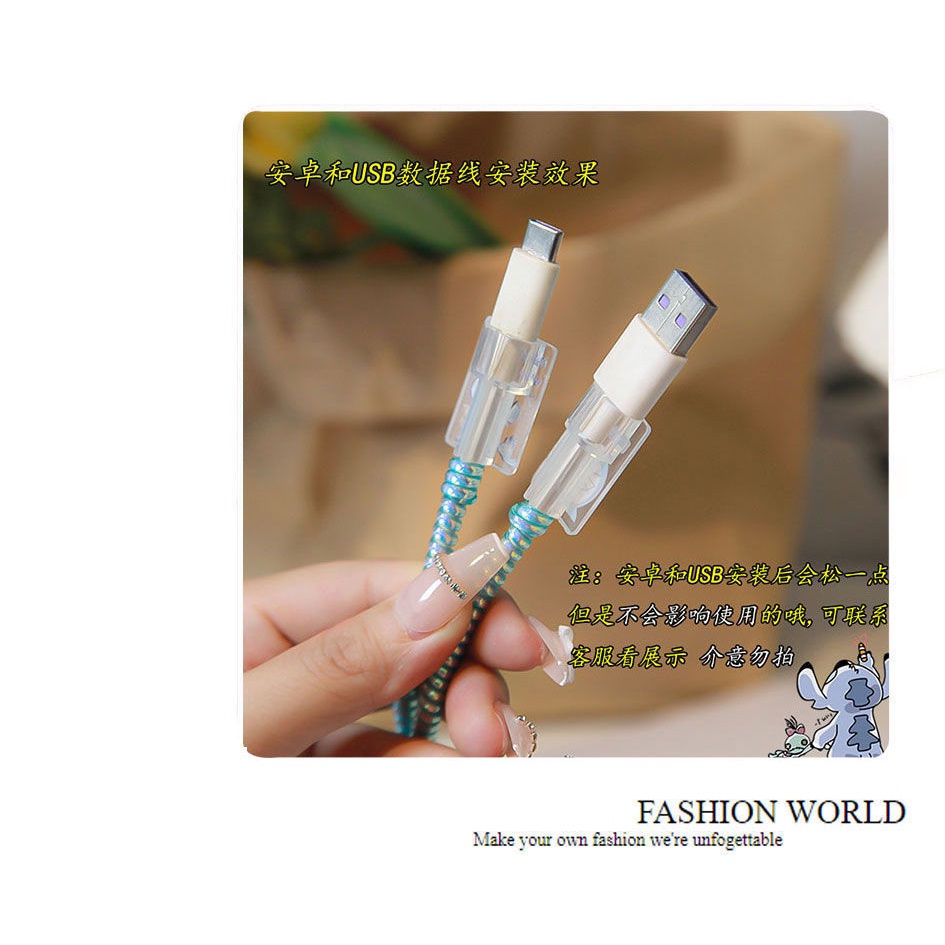 พร้อมส่ง ตัวถนอมสายชาร์จ อะคริลิค TPUใส ราคาต่อชิ้น ลายการ์ตูน กันสายหัก USB Cable Bite - vara ...