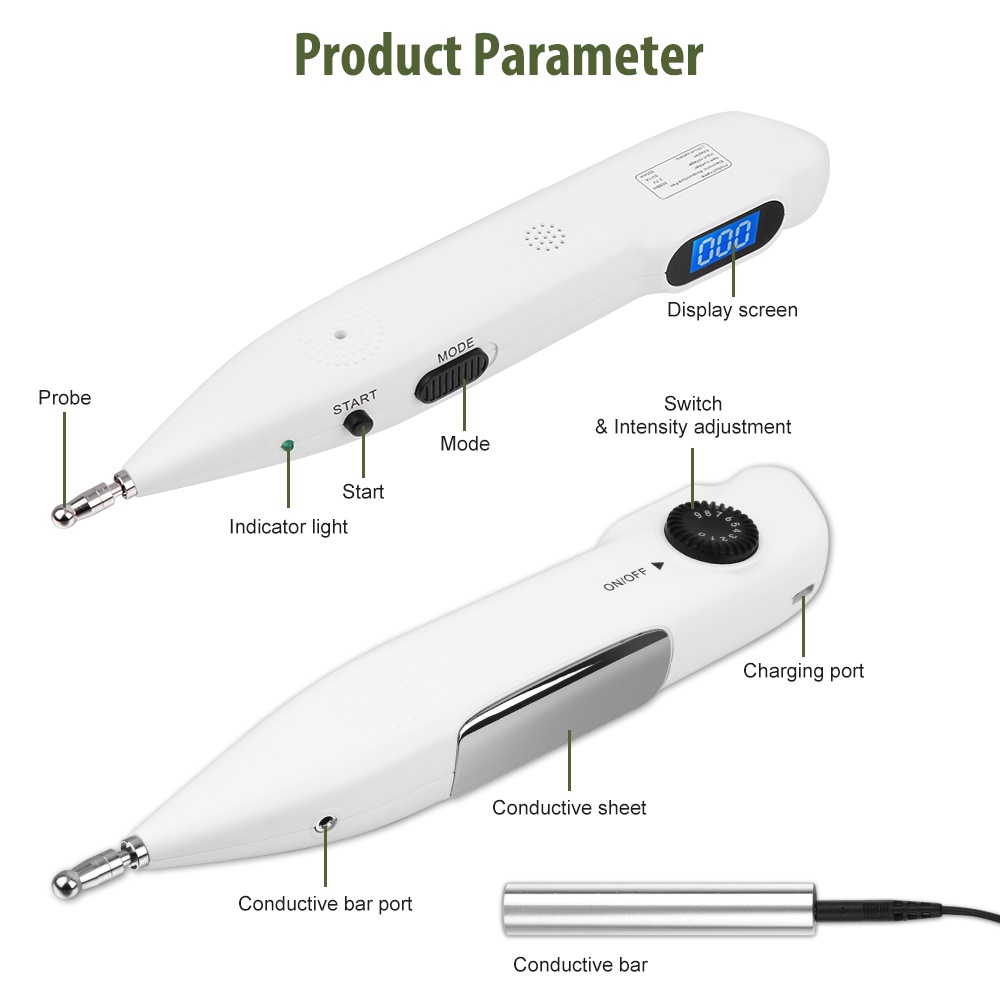 Electronic Acupuncture Pen TENS Point Detector With Digital Display ...