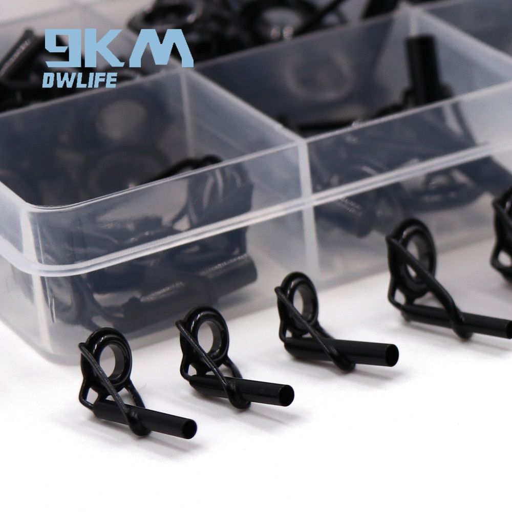 120pcsLot Black Fishing Rod Tip Top Guide Ring 1.6mm-4mm Heavy Duty ...
