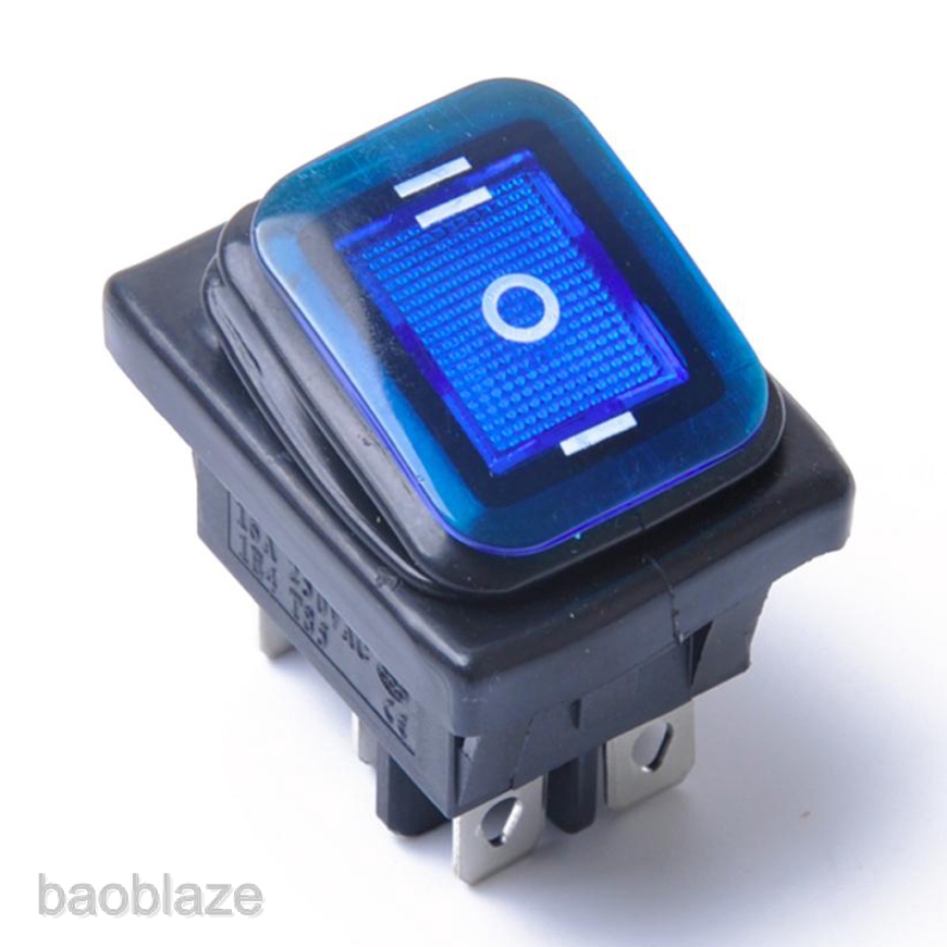 4pcs 6 Pin On/Off/On 3 Position Rocker Power Switch With Backlight ...