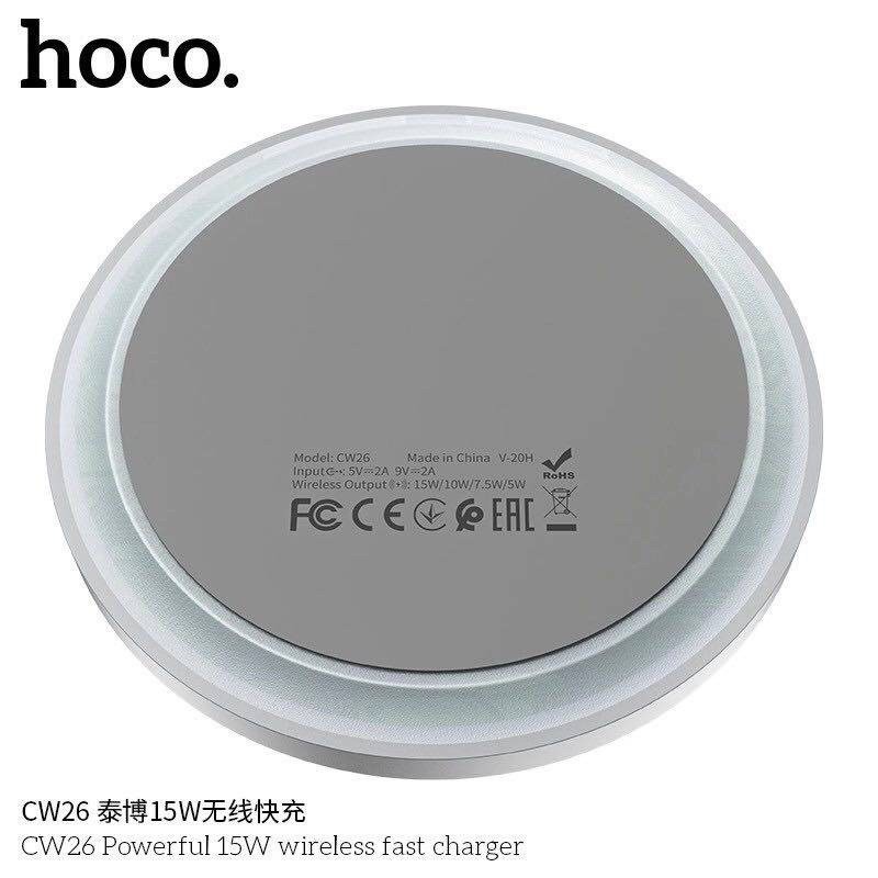Hoco CW26 แท่นชาร์จแบบไร้สาย CW26 Powerful 15W แท่นชาร์จแบบตั้งโต๊ะ ...