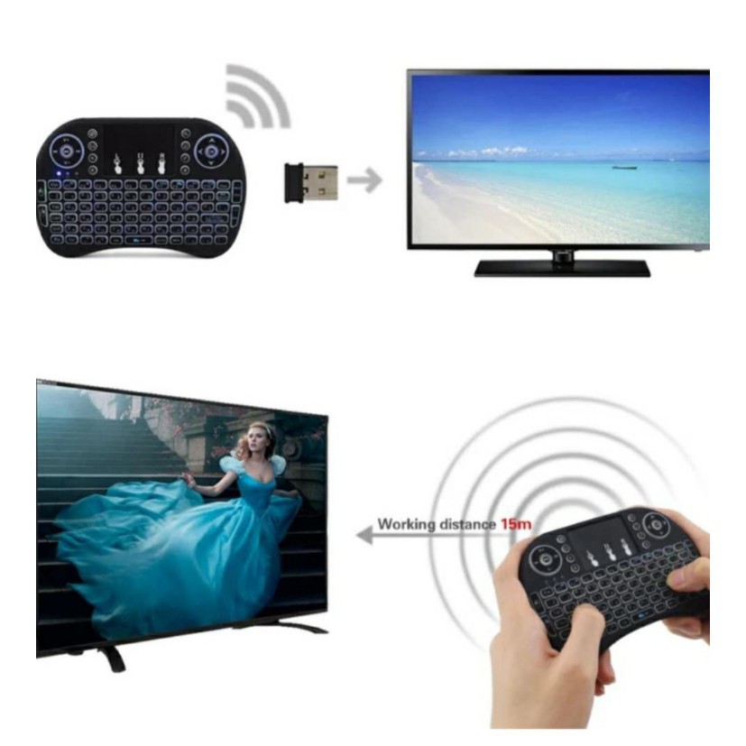 i8 mini คีย์บอร์ดไร้สาย pc android pc ทัชแพด กล่องทีวี คีย์บอร์ดมือถือ ...