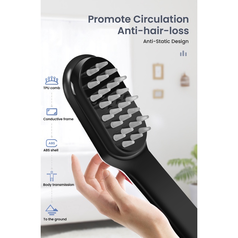Electric Hair Growth Comb Infrared Laser Hair Care Style Anti-Hair Loss ...