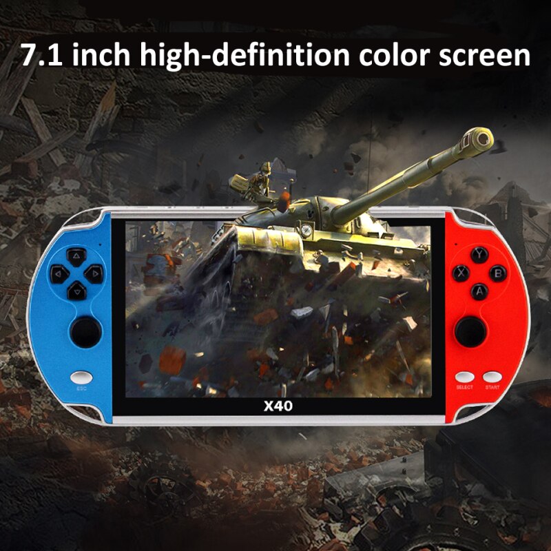 Game Console,X40 Video Game,Video Game Console Retro Handheld, 7.1Inch ...
