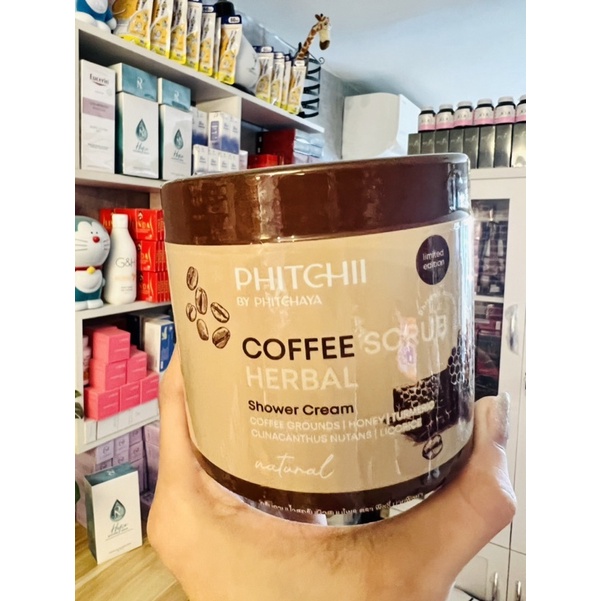 แพคเกจใหม่ Phit Chii พิชชี่ Coffee Scrub Shower Cream ครีมอาบน้ำสครับผิว 500g พิชชี่ สครับผิวขาว ...