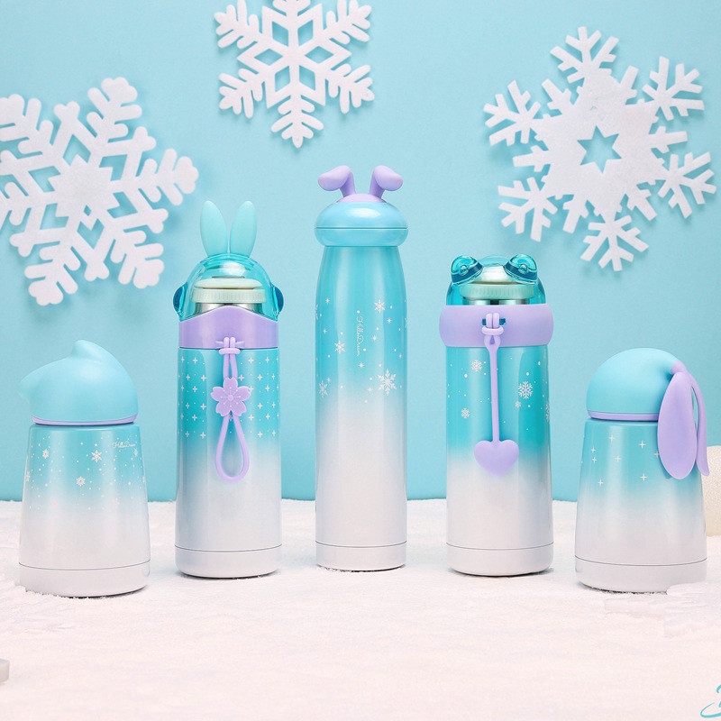 ถ้วยStainless Steel Thermos Cu Vacuum Lightning Rabbit Cartoon ortable ...