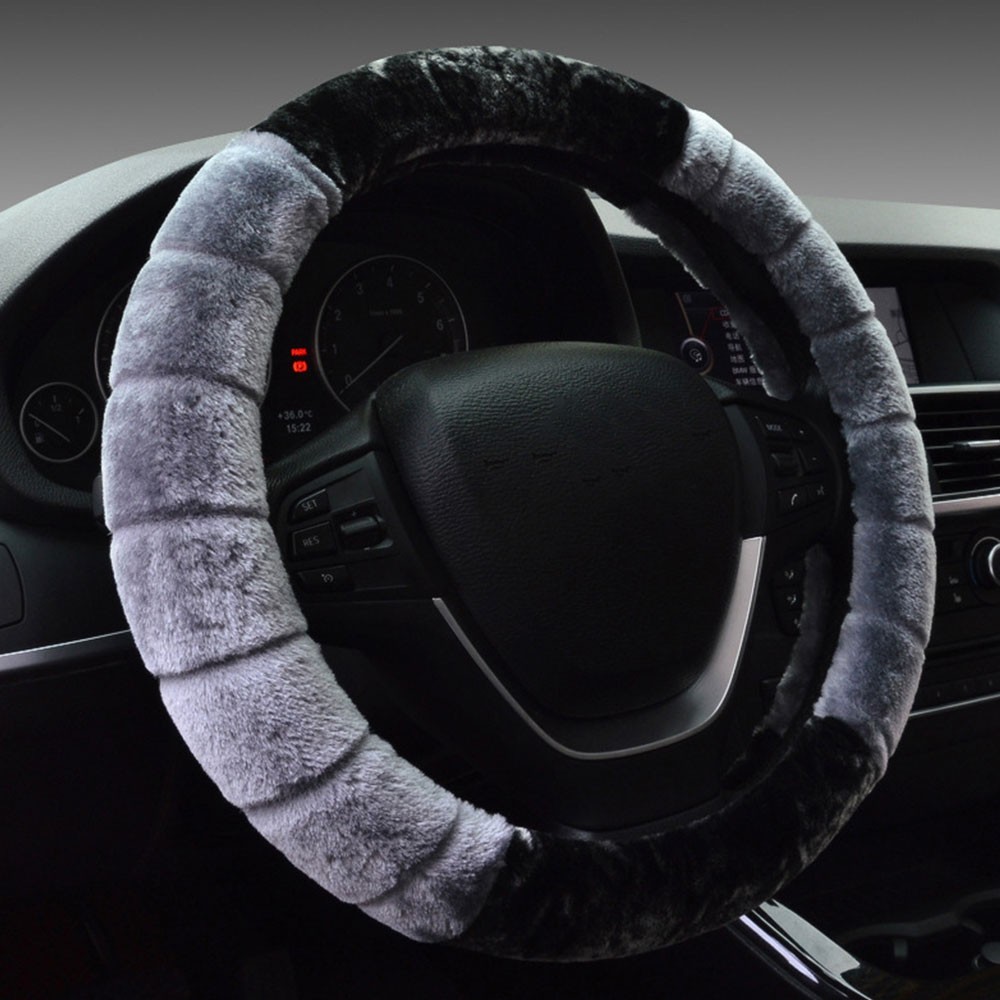 Steering Wheel Cover Plush Car Soft Steering Wheel Cover Plush Interior ...