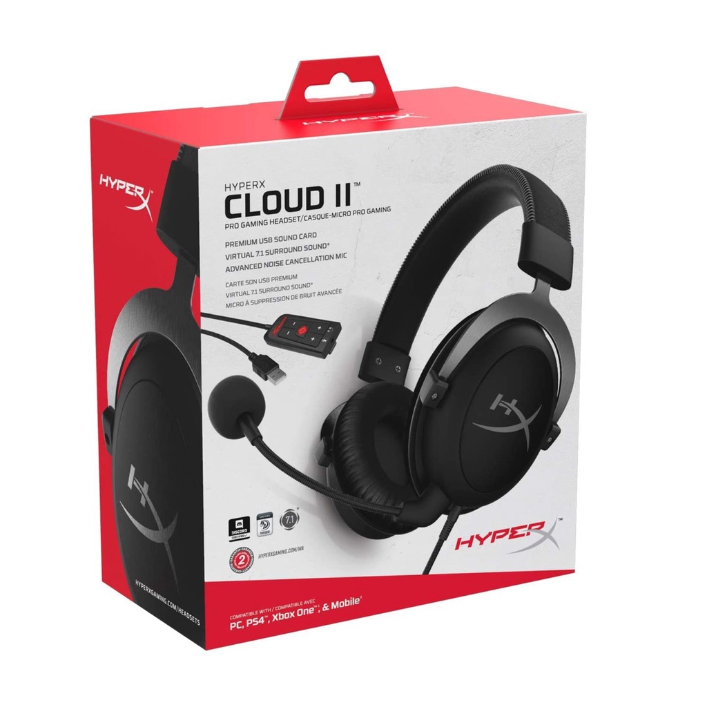 HyperX Cloud II Pro Gaming Headset ระบบเสียงเซอร์ราวด์ 7.1 (รับประกันสินค้า 2 ปี) - lava_it ...