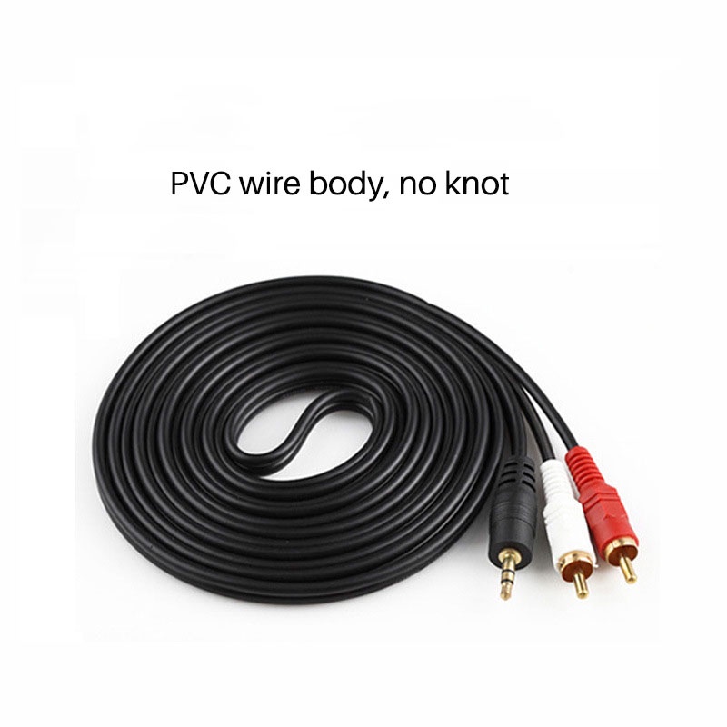 1M/3M/6M/12/M audio cable 3.5mm Stereo Male Jack To 2 RCA Y CABLE FOR C ...