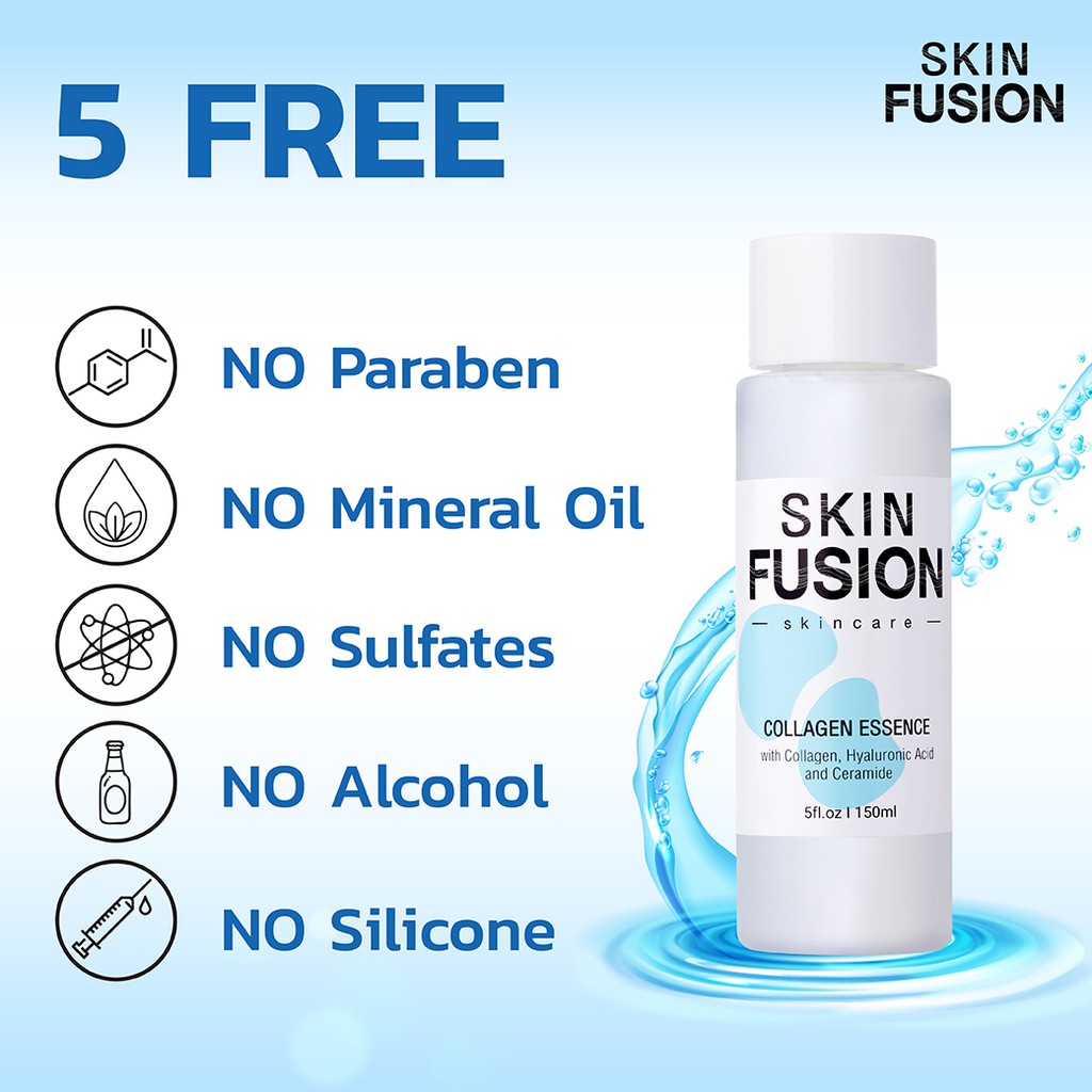 SKIN FUSION น้ำตบไฮยา คอลลาเจน หน้าฉ่ำวาวแบบสาวเกาหลี COLLAGEN ESSENCE ...