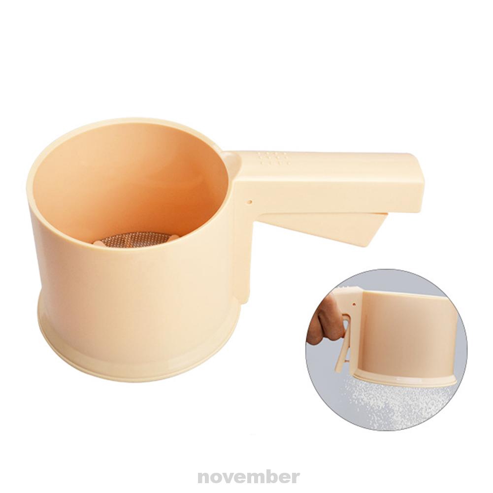 Mesh PP Pastry Shaker Single Layer Handheld Cup Icing Sugar Flour Sieve ...