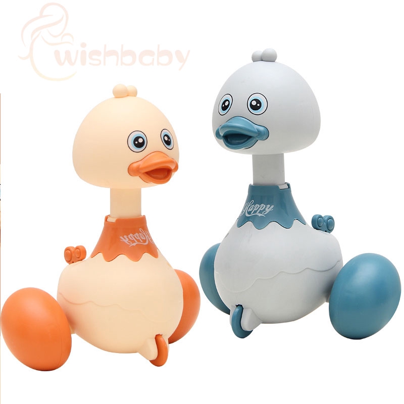 Baby pressed little yellow duck toy baby car children can move toys ...