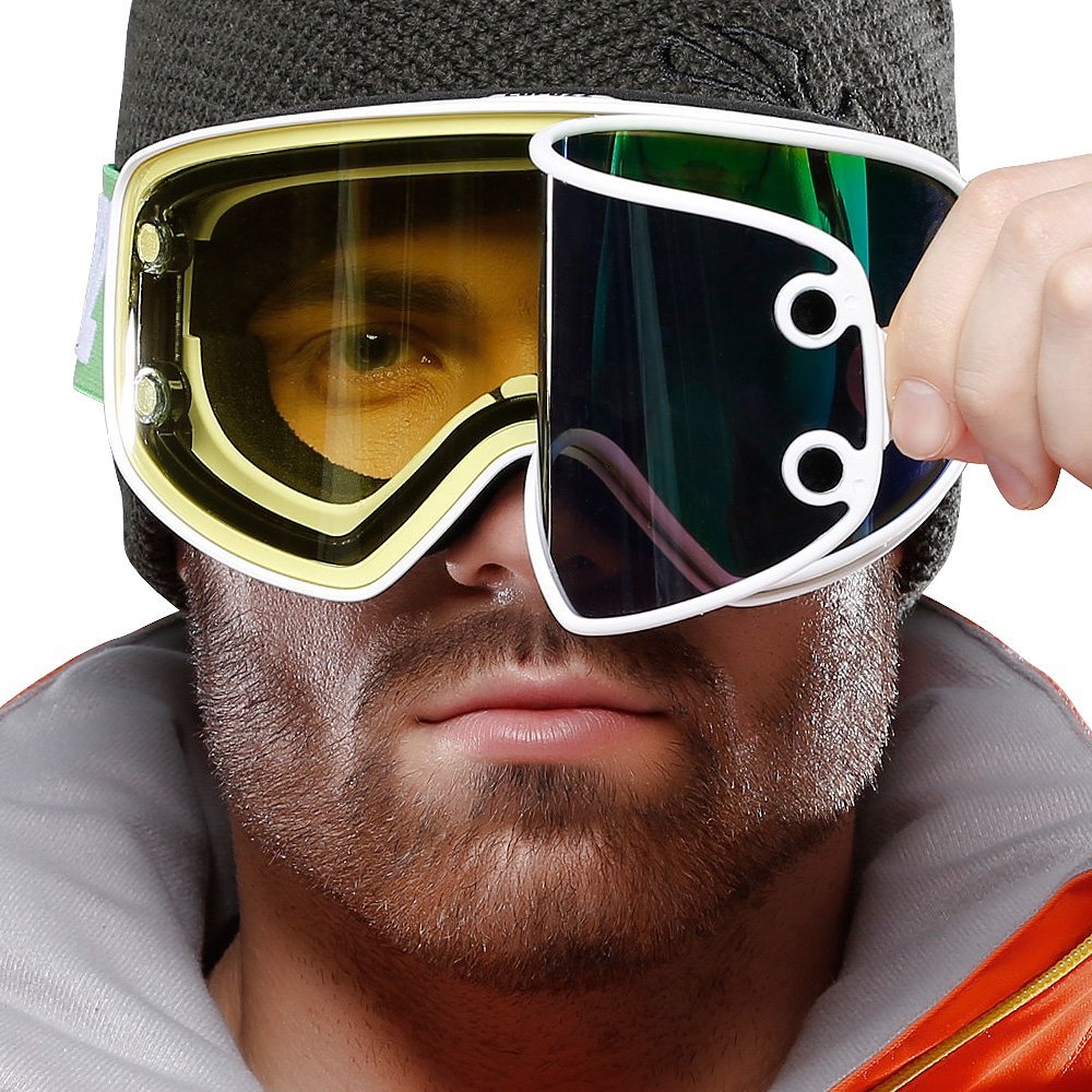 COPOZZ Ski Goggles 2 in 1 with Magnetic Dual-Use Lens for Night Skiing ...