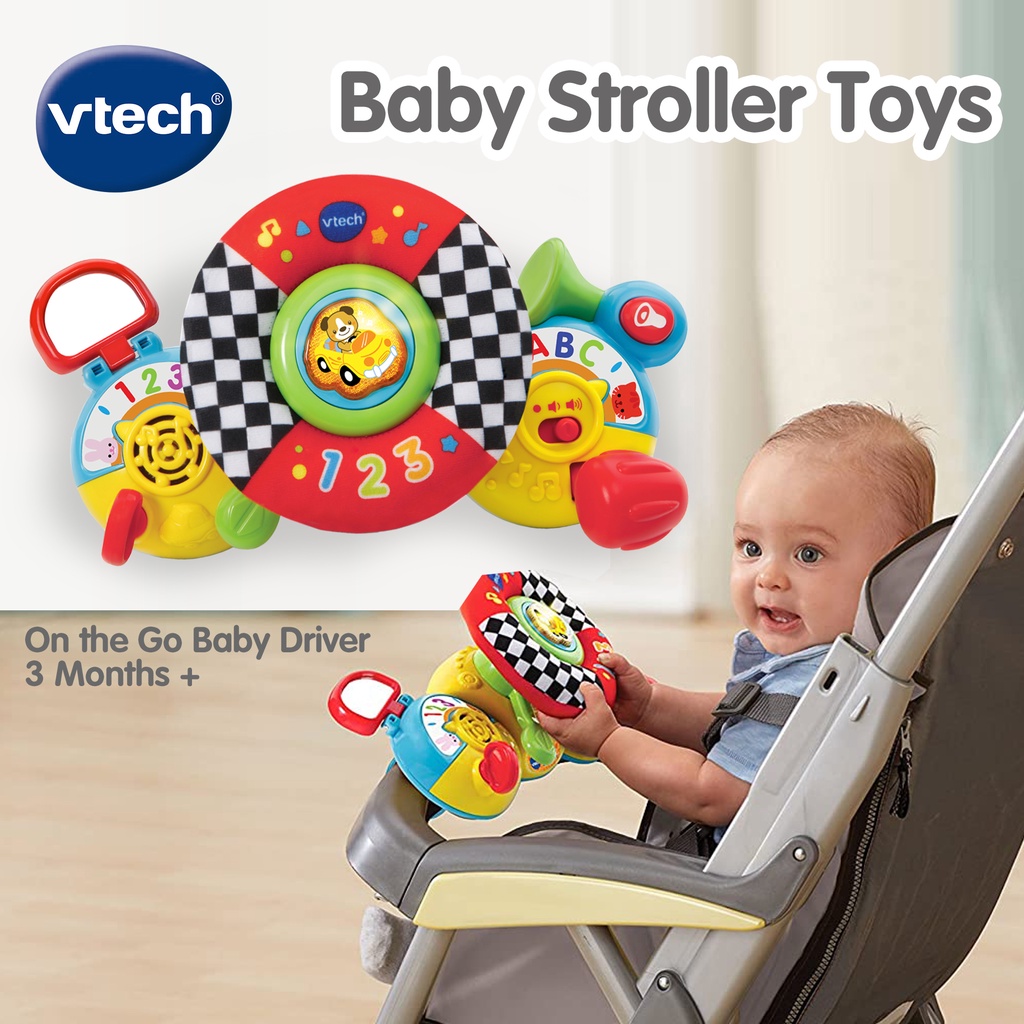 VTech Baby Stroller Toys On the Go Baby Driver TOys Crib Toys on Baby ...