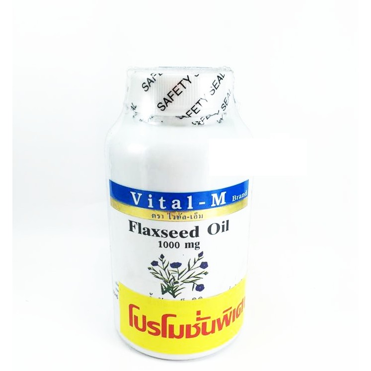 Vital M Flaxseed oil 1000 mg. 60 cap แถมฟรี Fish Oil 1o cap ราคาพิเศษ ...
