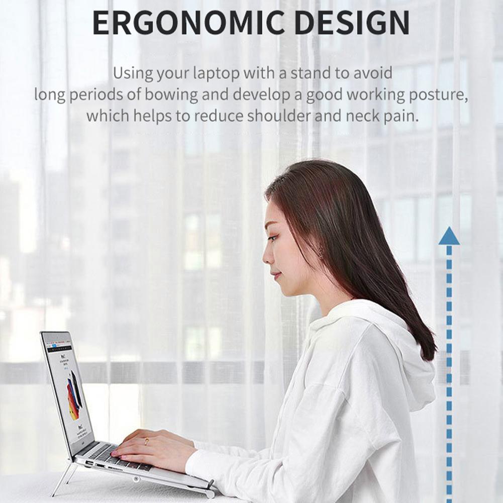 Mini Laptop Holder Adjustable Portable Metal Phone Stand Support 3in1 ...