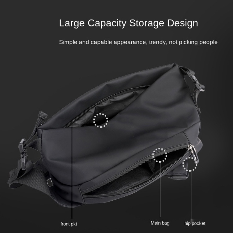 CS New Men Crossbody Bag Waterproof Chest Bags Short Trip Sling Bags ...