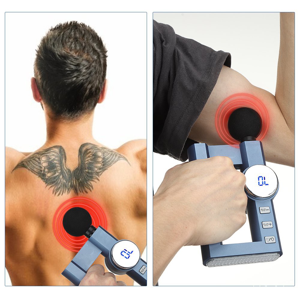 LCD Dislay Mini Massage Gun Muscle Massager Muscle ain Body Neck ...