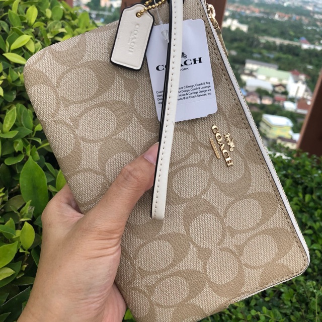 DOUBLE ZIP WALLET IN SIGNATURE COATED CANVAS - suphanacha - ThaiPick