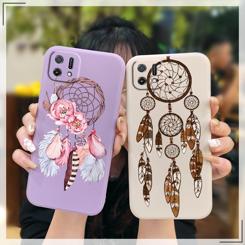 cute cat Phone Case For OPPO A16K Back Cover Liquid silicone shell Lens ...