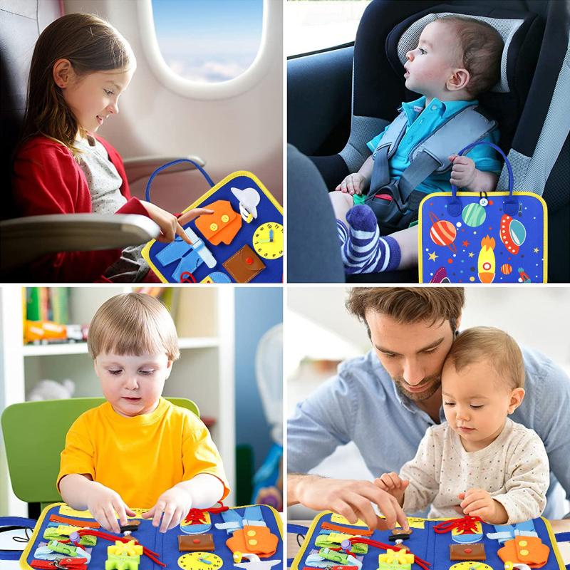 Wooden Car Simulator Busy Board For Toddler Educational Activities ...